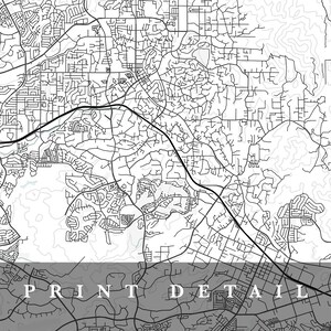 Vista Map, Vista, California, City Map, Home Town Map, Vista Print ...