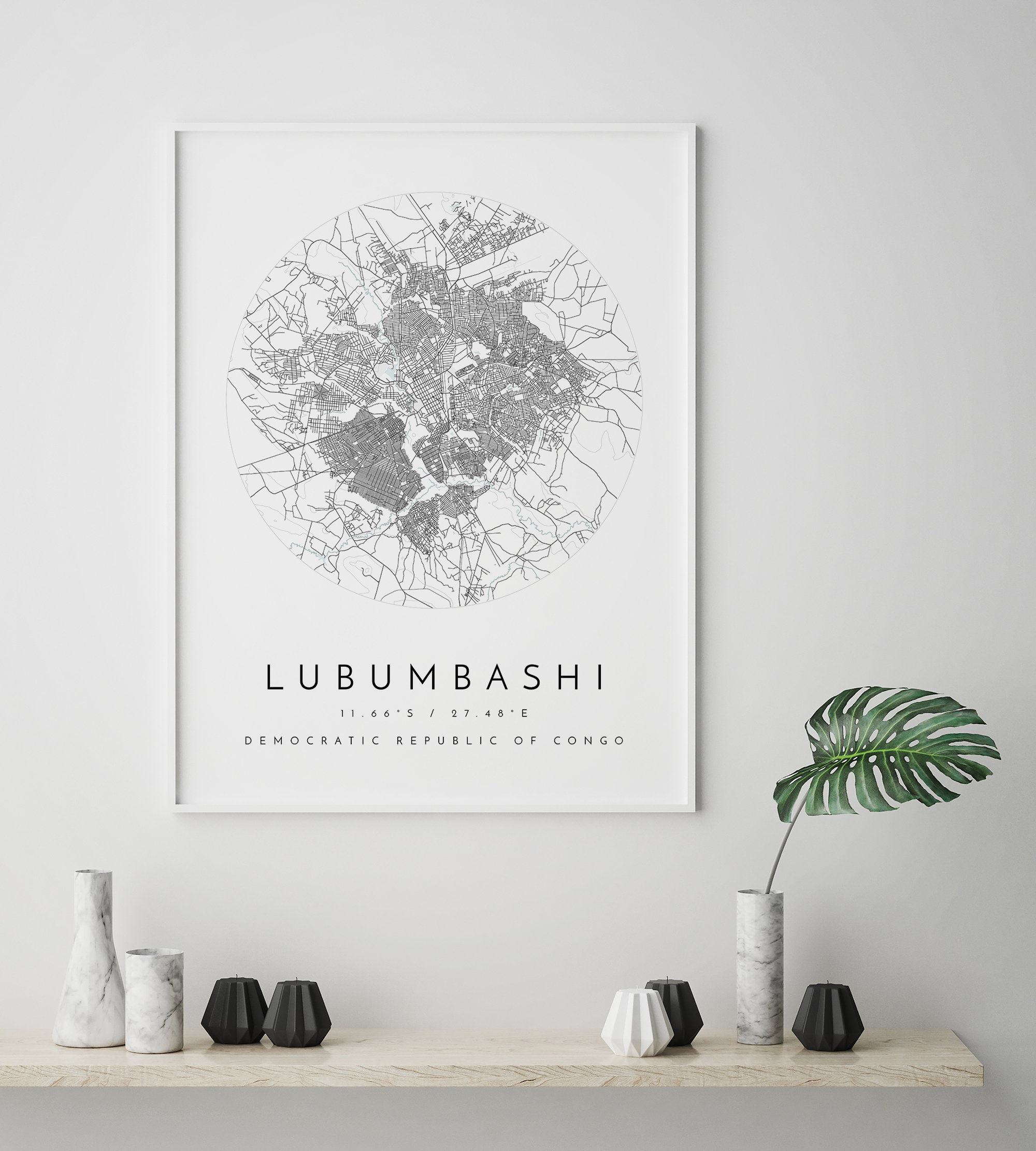 Lubumbashi Map Lubumbashi Democratic Republic of Congo City - Etsy