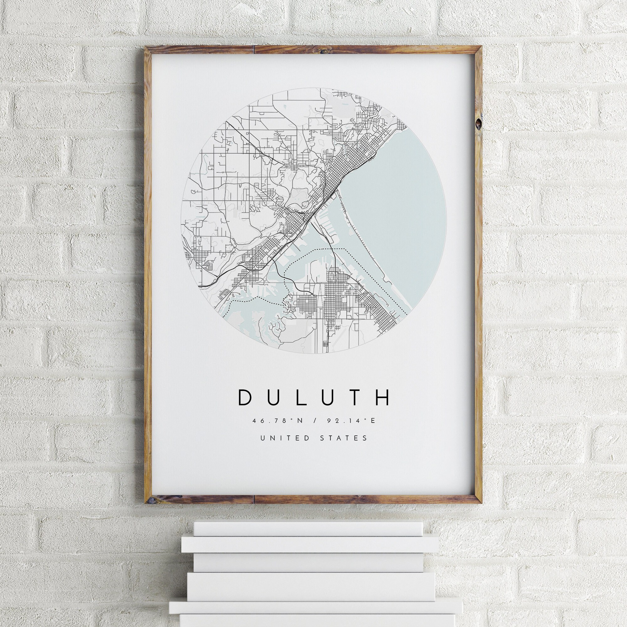 Duluth Map Duluth Minnesota City Map Home Town Map Duluth - Etsy