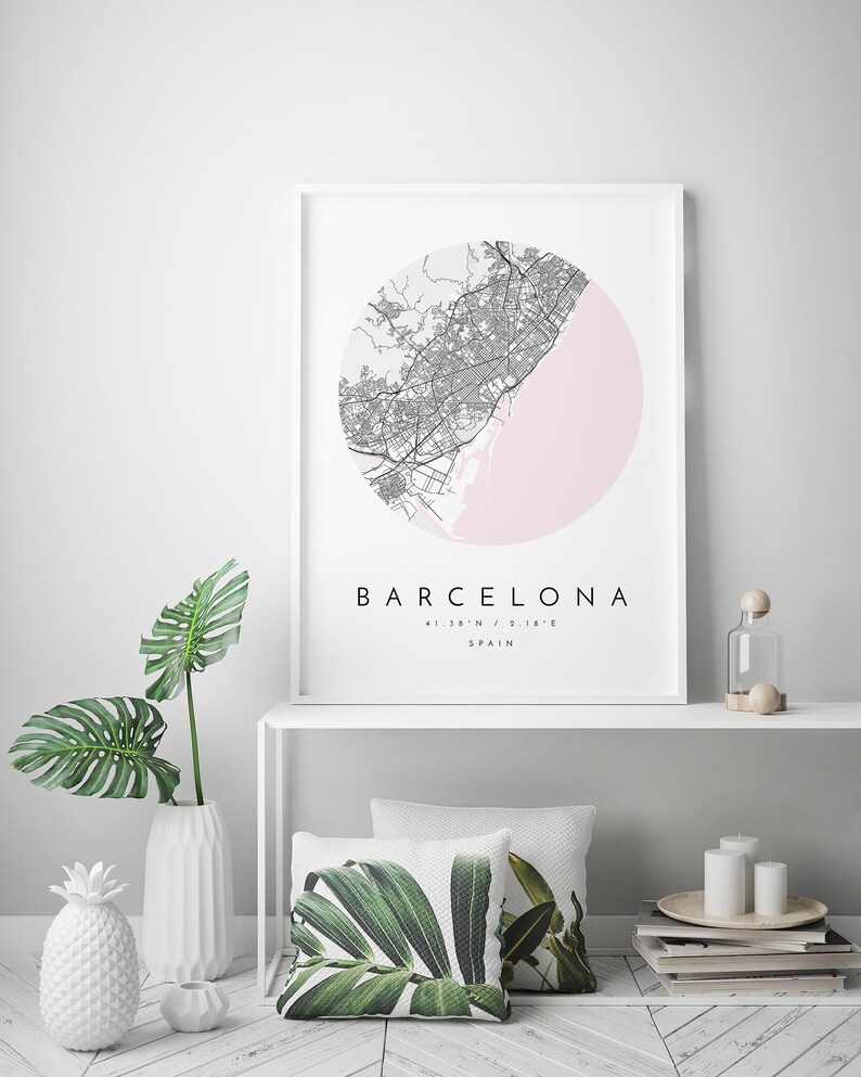 Barcelona Map, Barcelona Poster, Barcelona Map Poster, Barcelona Art ...