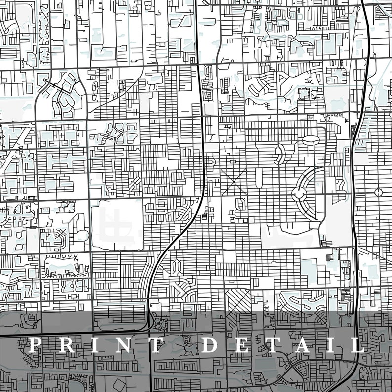 Hollywood Map, Hollywood, Florida, City Map, Home Town Map, Hollywood ...