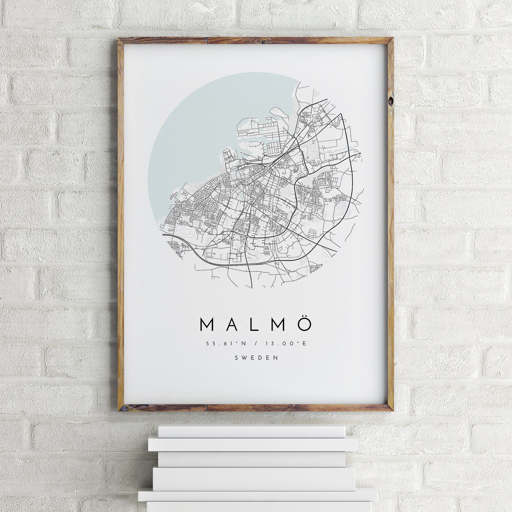 Malmo Map Minimalist Map Malmo Print Malmo Map Print Malmo - Etsy UK