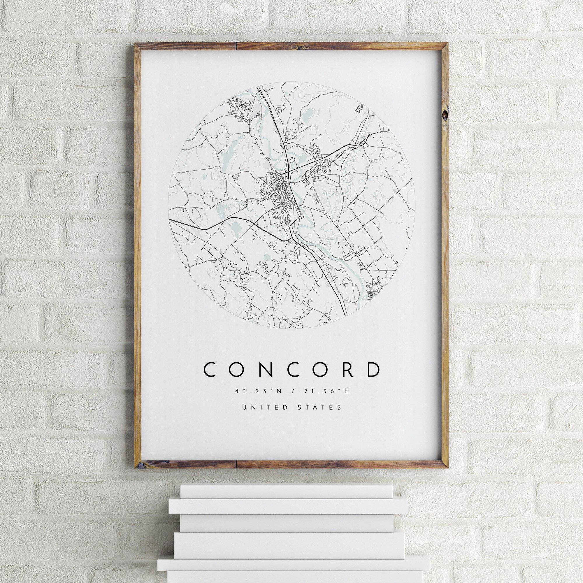 Concord City Map Map of Concord Home Town Map City Map - Etsy
