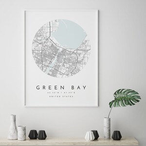 Green Bay Map, Green Bay, Wisconsin, City Map, Home Town Map, Green Bay ...