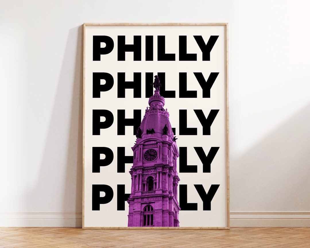 Philly City Print, Philadelphia Art Print, Philly Typographic Art ...