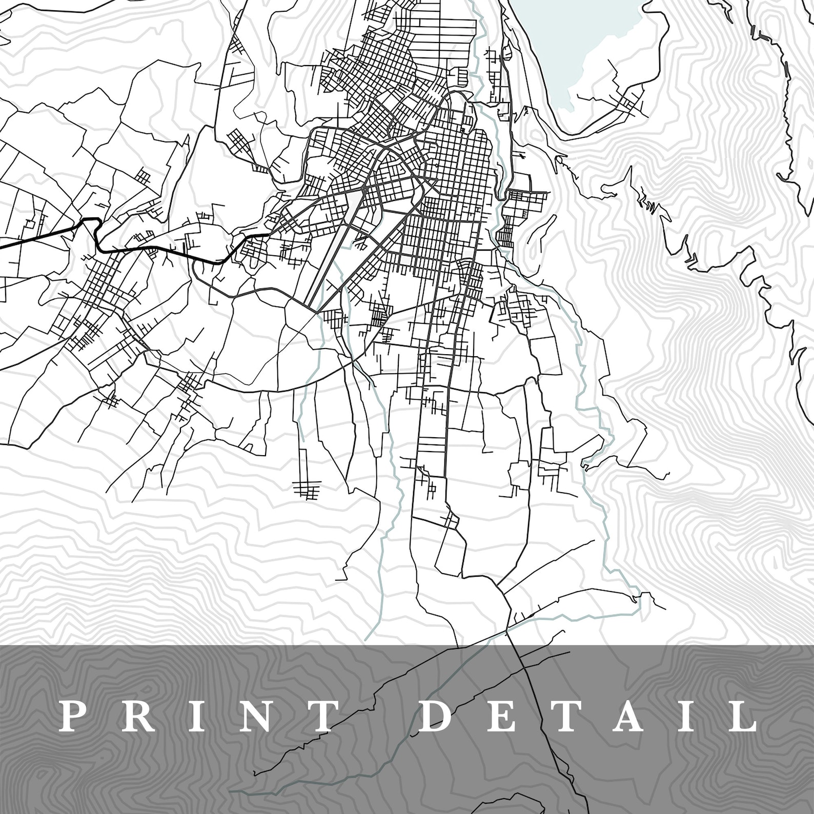 Mapa de Ibarra Ibarra Ecuador Mapa de la ciudad Mapa de la - Etsy España