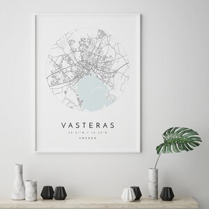 Vasteras Map, Vasteras, Sweden, City Map, Home Town Map, Vasteras Print ...