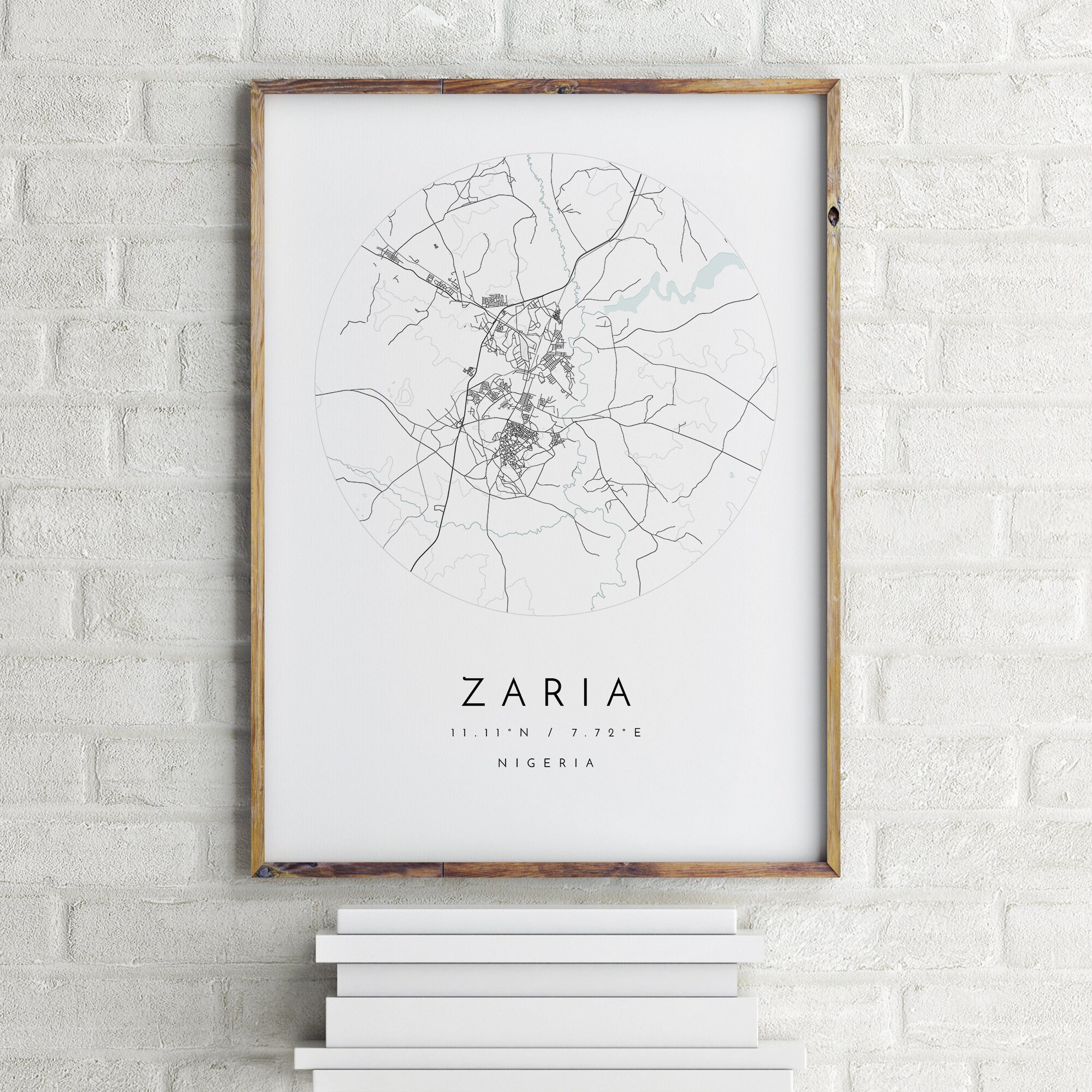 Zaria Map Zaria Nigeria City Map Home Town Map Zaria - Etsy