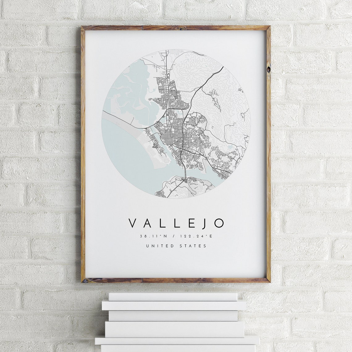 Vallejo Map Vallejo California City Map Home Town Map | Etsy