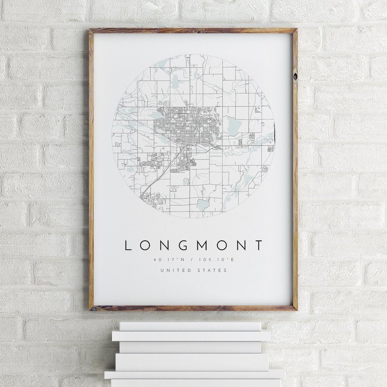 Longmont Map Longmont Colorado City Map Home Town Map - Etsy