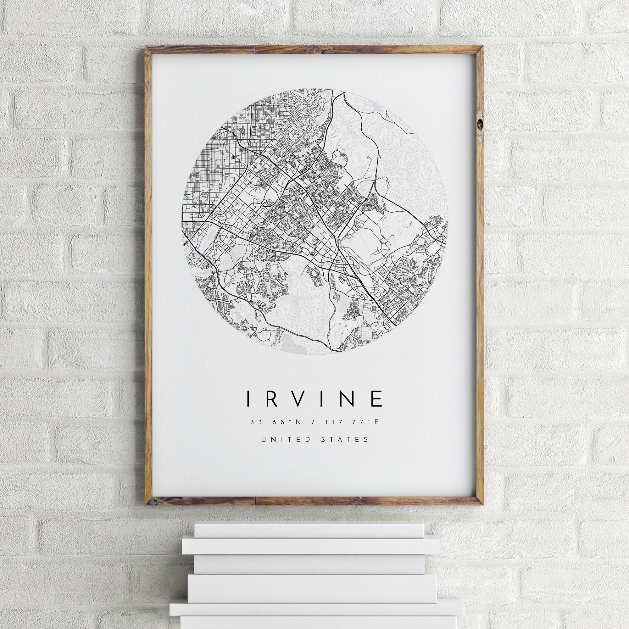 Irvine Map Irvine California City Map Home Town Map | Etsy