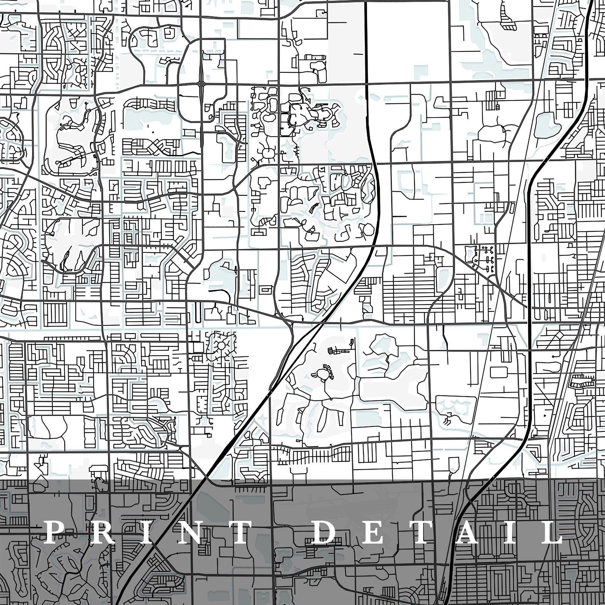 Pompano Beach Map Pompano Beach Florida City Map Home Town - Etsy