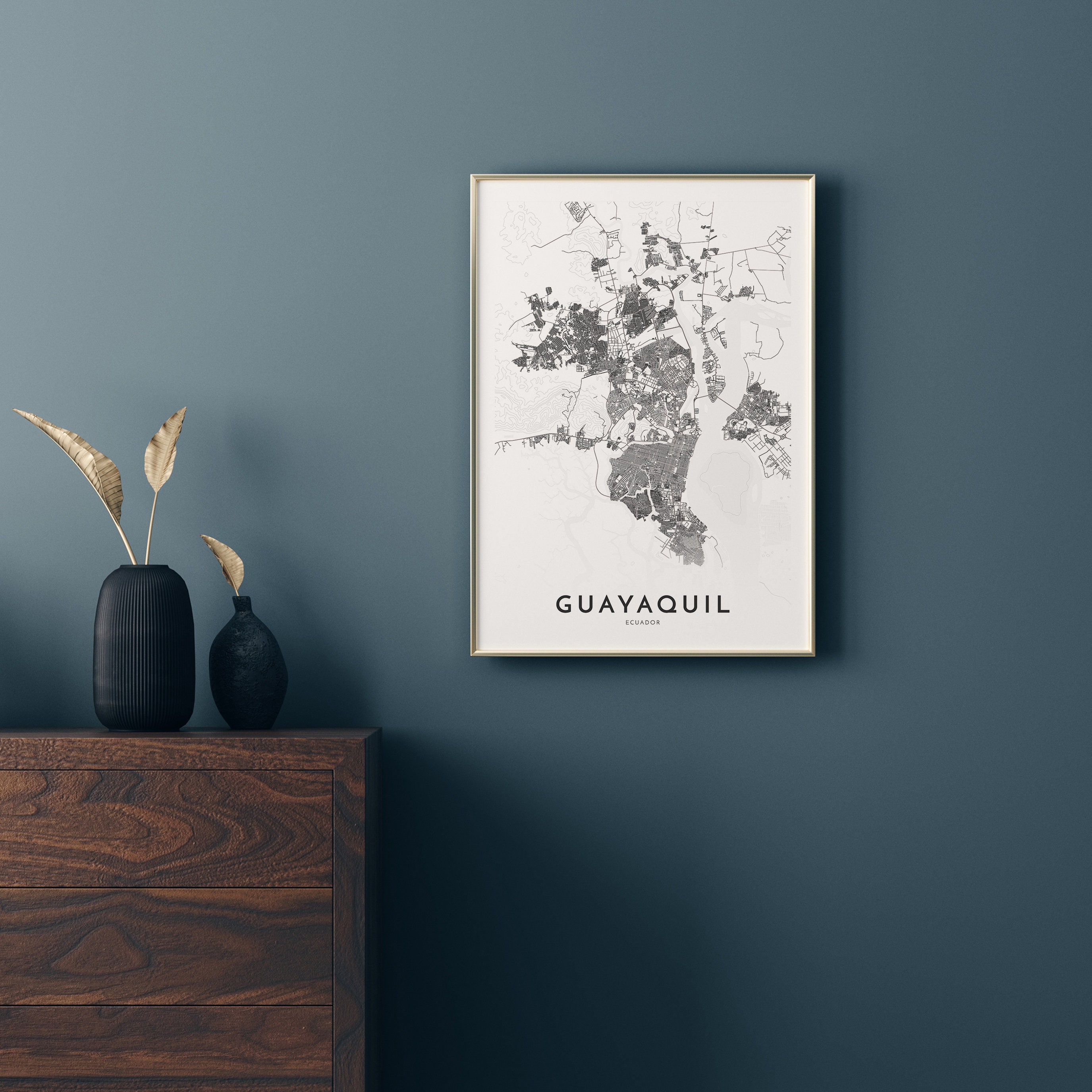Guayaquil Map Guayaquil Ecuador City Map Print Map Poster - Etsy UK