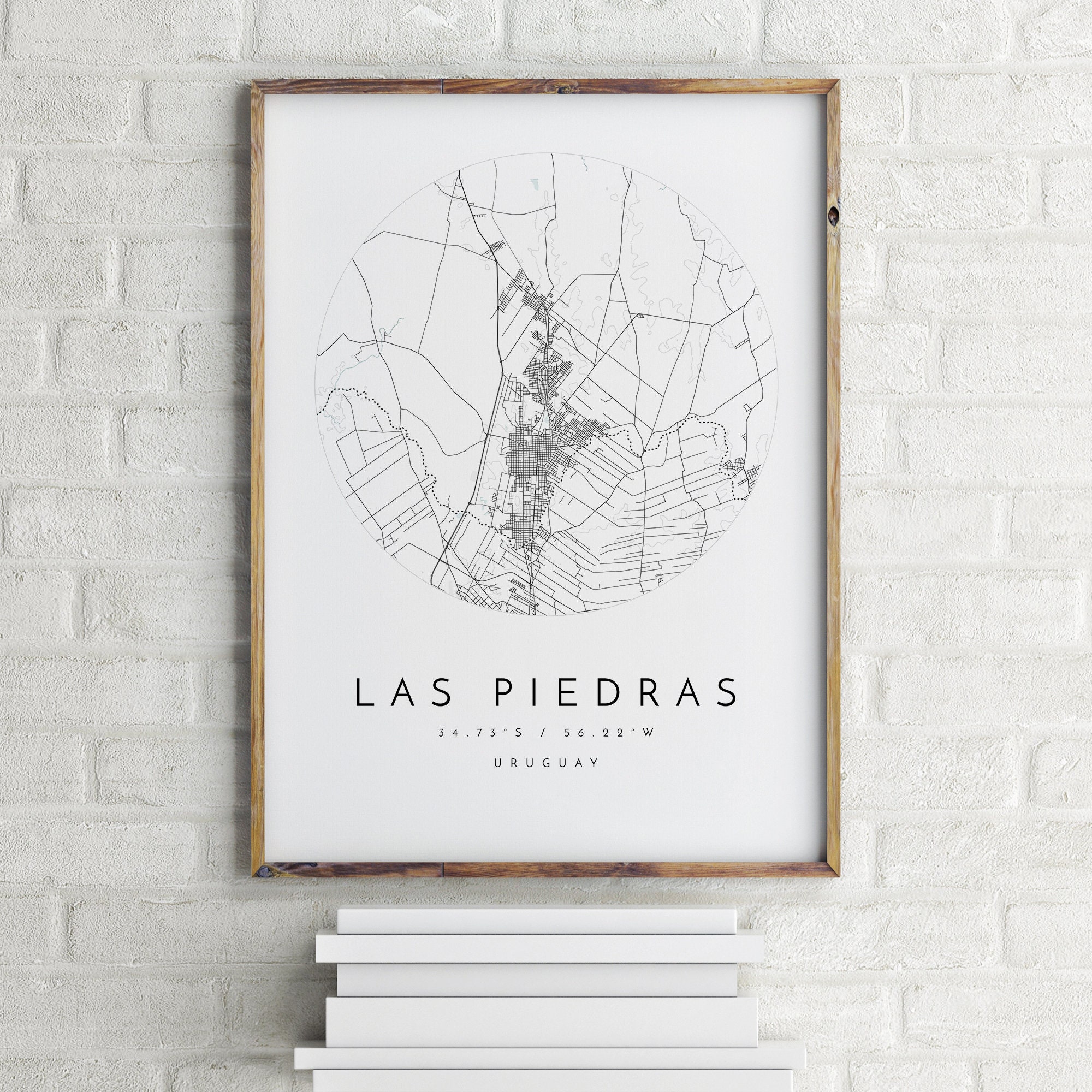 Las Piedras Map Las Piedras Uruguay City Map Home Town | Etsy
