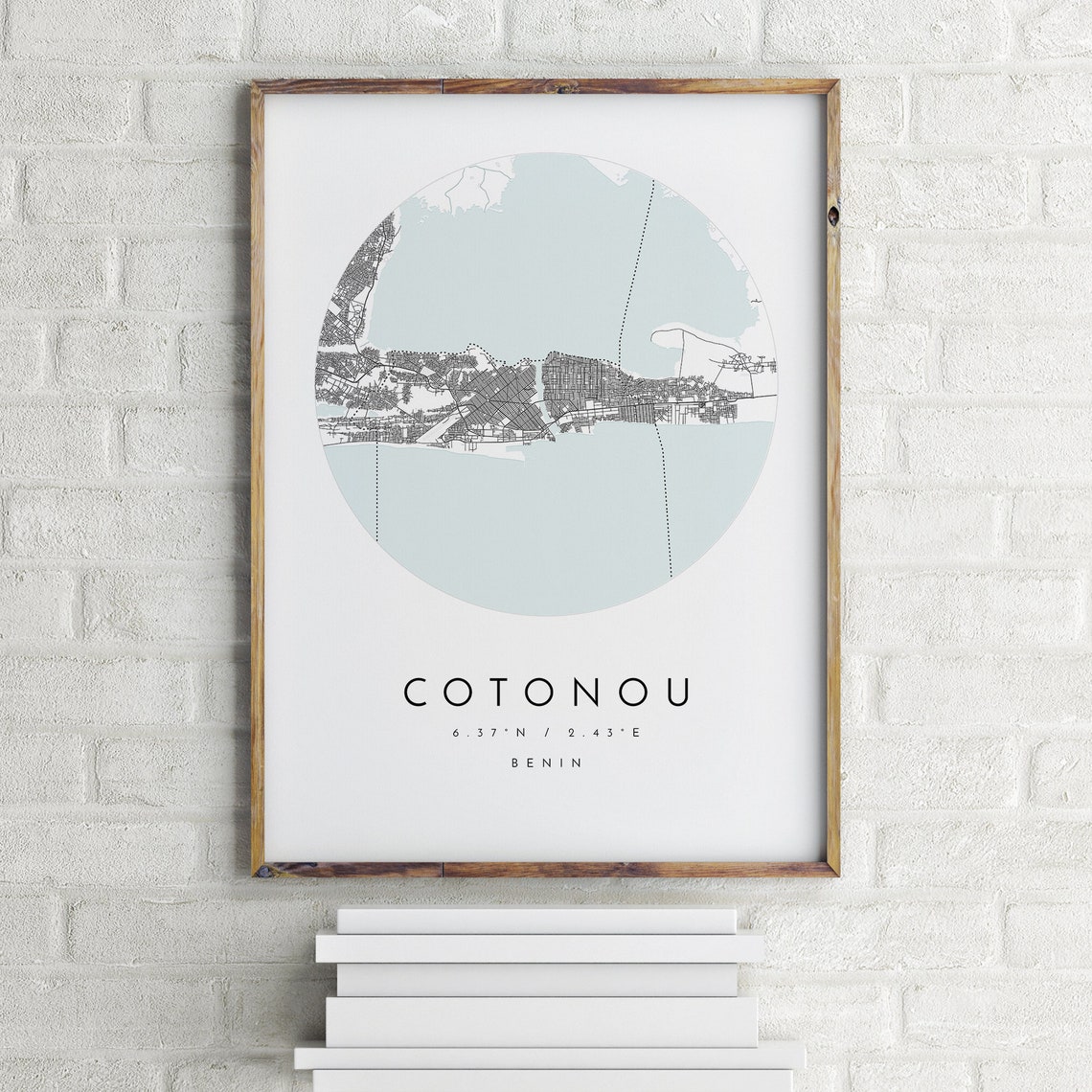 Cotonou Map Cotonou Benin City Map Home Town Map Cotonou - Etsy UK
