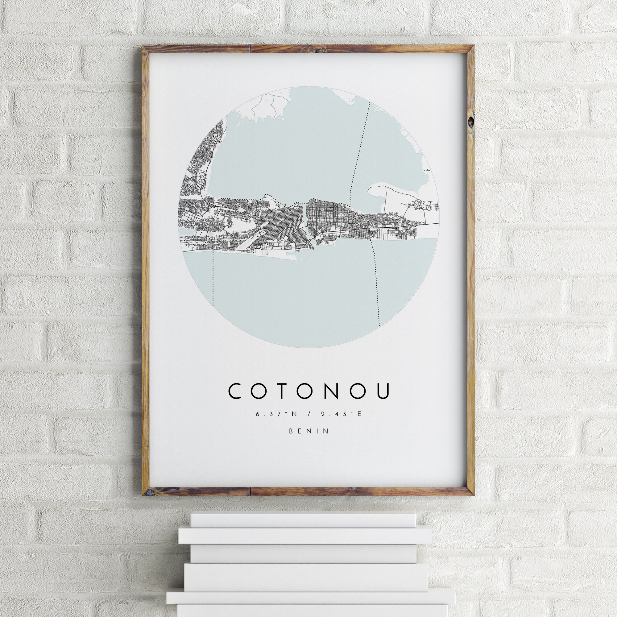 Cotonou Map, Cotonou, Benin, City Map, Home Town Map, Cotonou Print ...