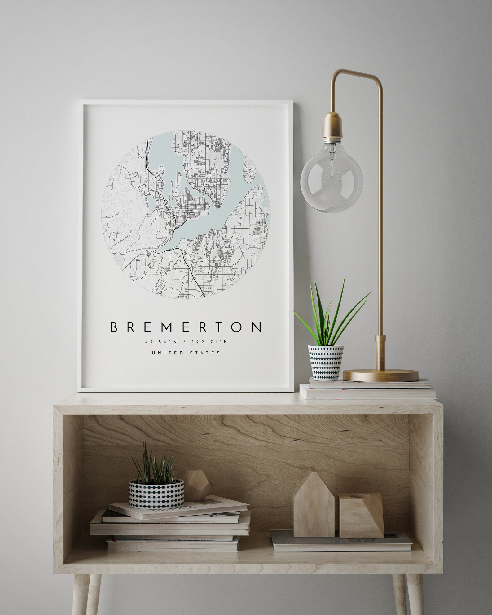 Bremerton Map Bremerton Washington City Map Home Town Map | Etsy