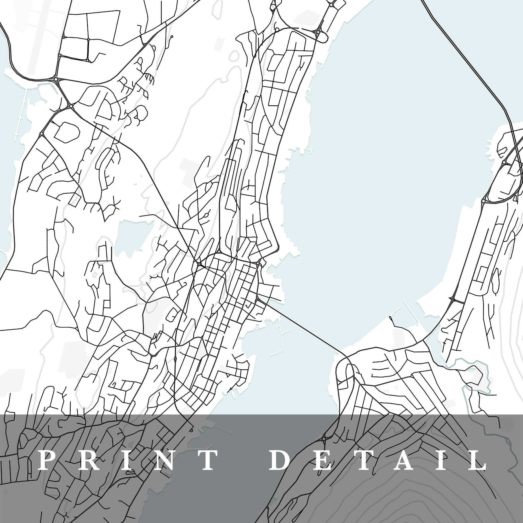 Tromso Map Tromso Norway City Map Home Town Map Tromso | Etsy