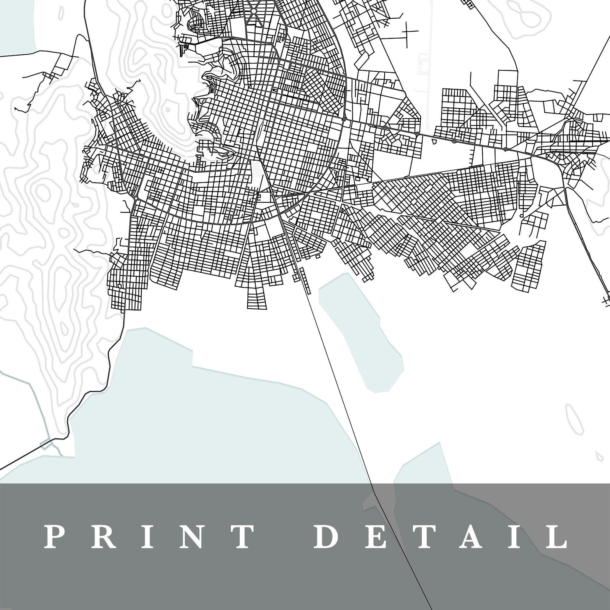 Oruro Map Oruro Bolivia City Map Home Town Map Oruro - Etsy
