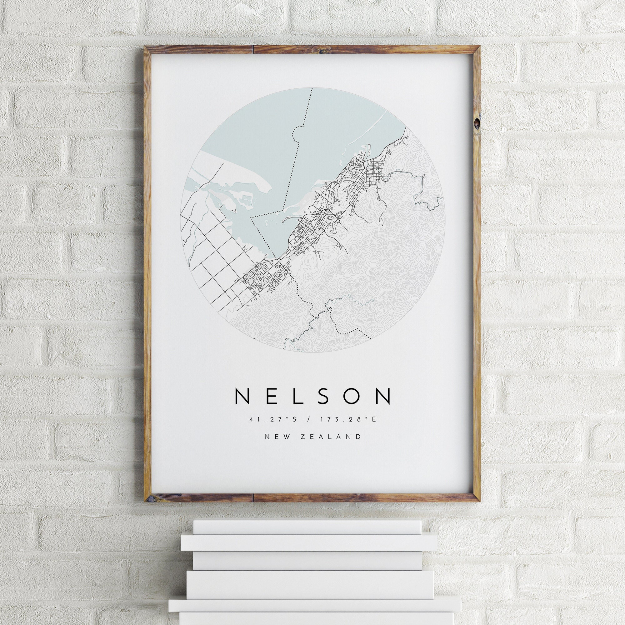 Nelson Map Nelson New Zealand City Map Home Town Map - Etsy