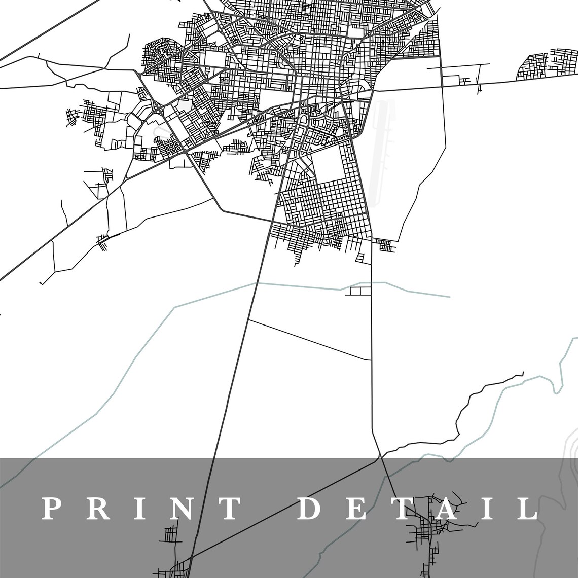 Mapa de Chiclayo Chiclayo Perú Mapa de la ciudad Mapa de - Etsy España