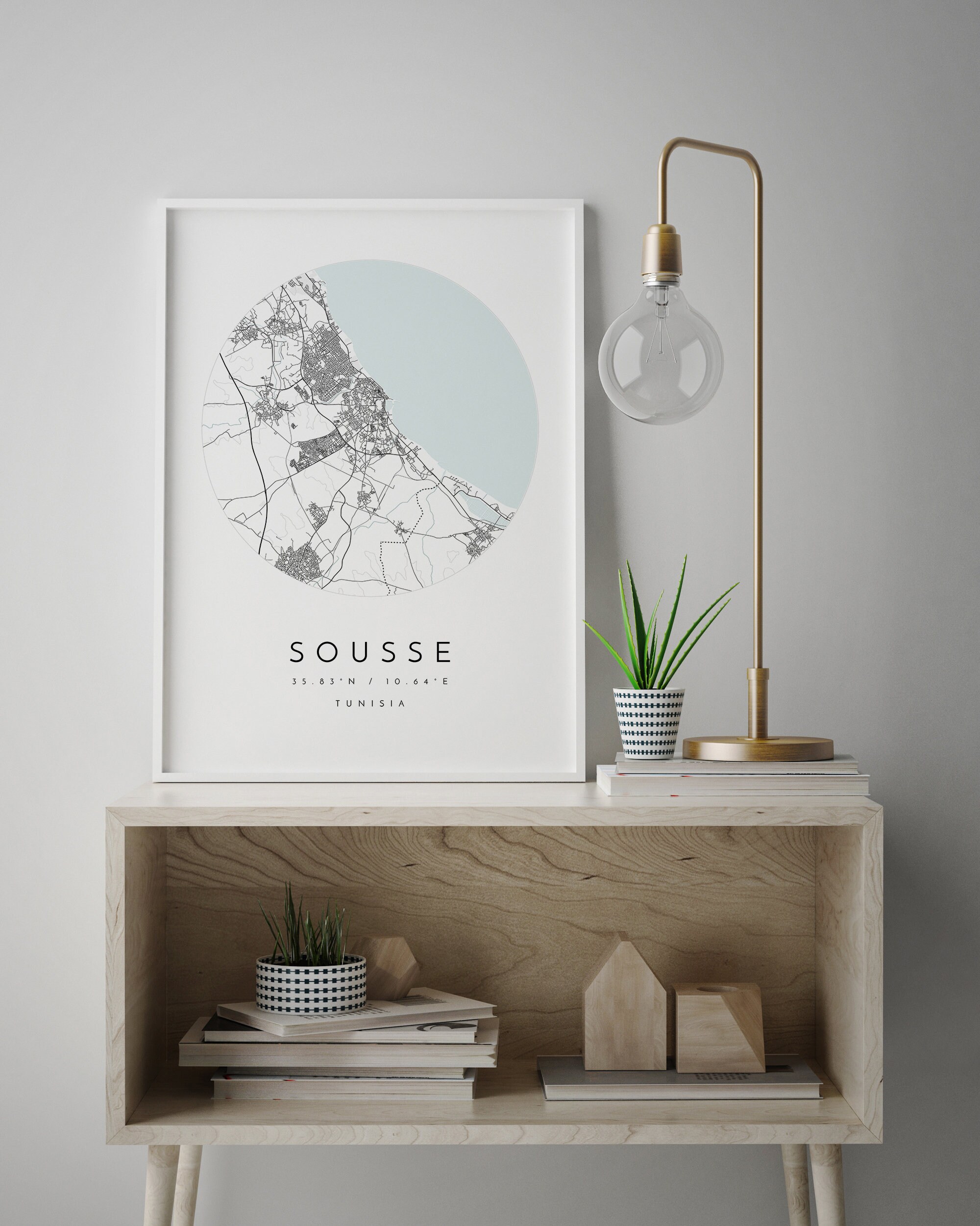 Sousse Map Sousse Tunisia City Map Home Town Map Sousse - Etsy