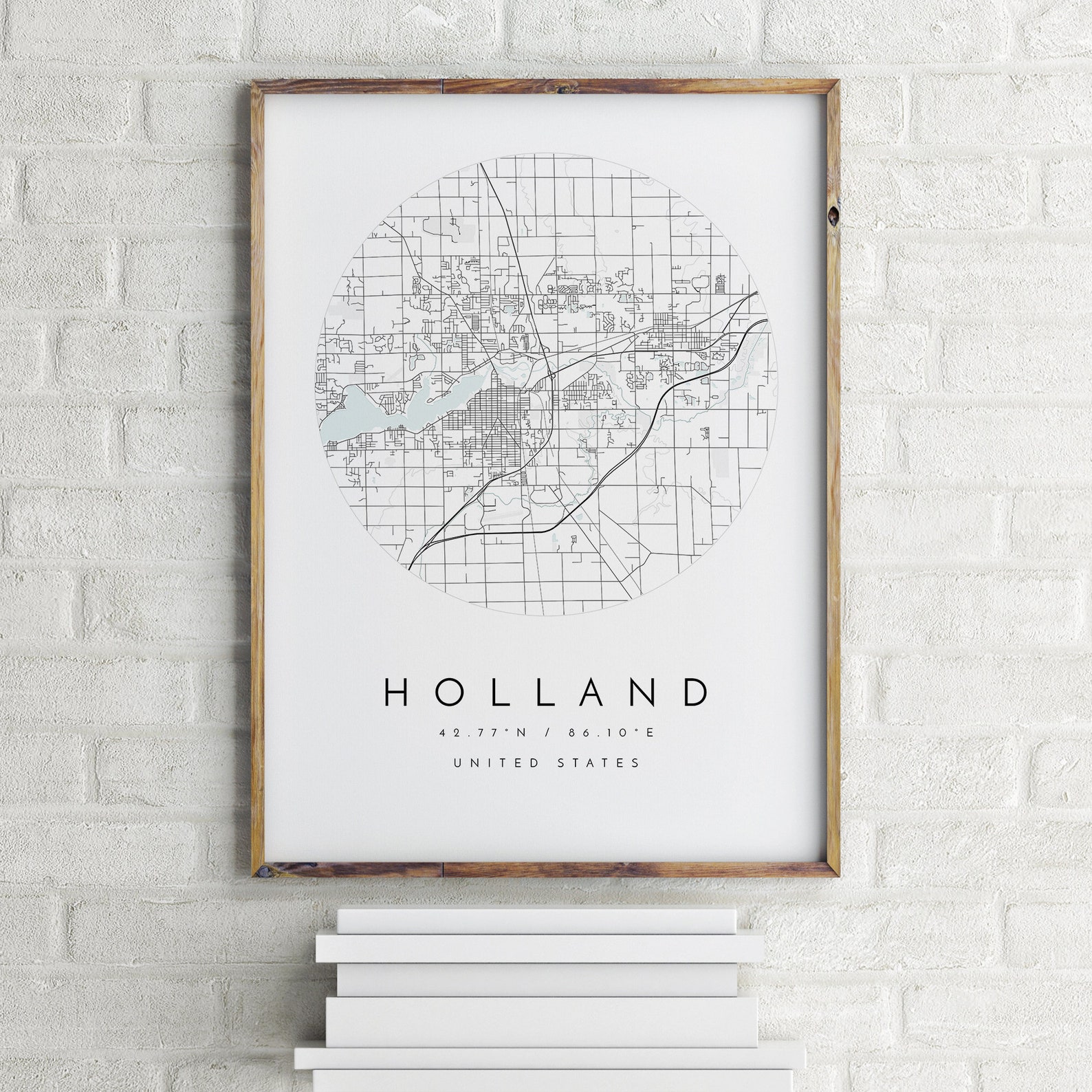 Holland Map Holland Michigan City Map Home Town Map | Etsy