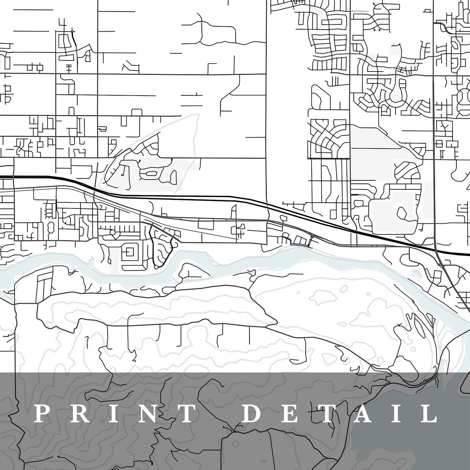 Coeur D'alene Map Coeur D'alene Idaho City Map | Etsy