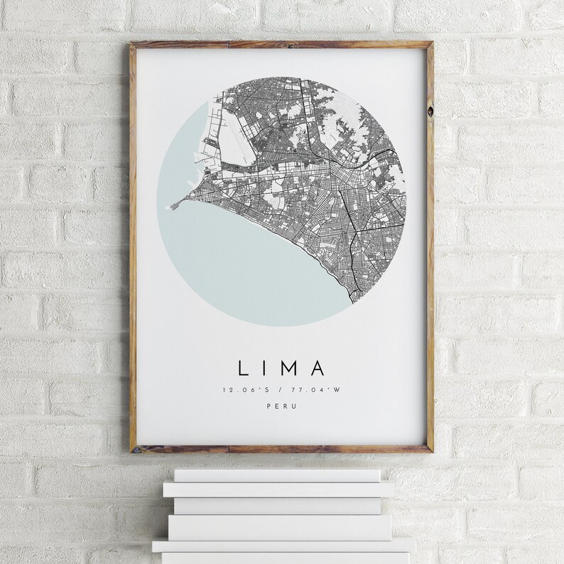 Lima Map, Minimalist Map, Lima Peru Print, Lima Poster, Lima Art ...