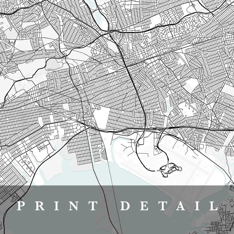 Queens Map Queens New York City Map Home Town Map Queens - Etsy