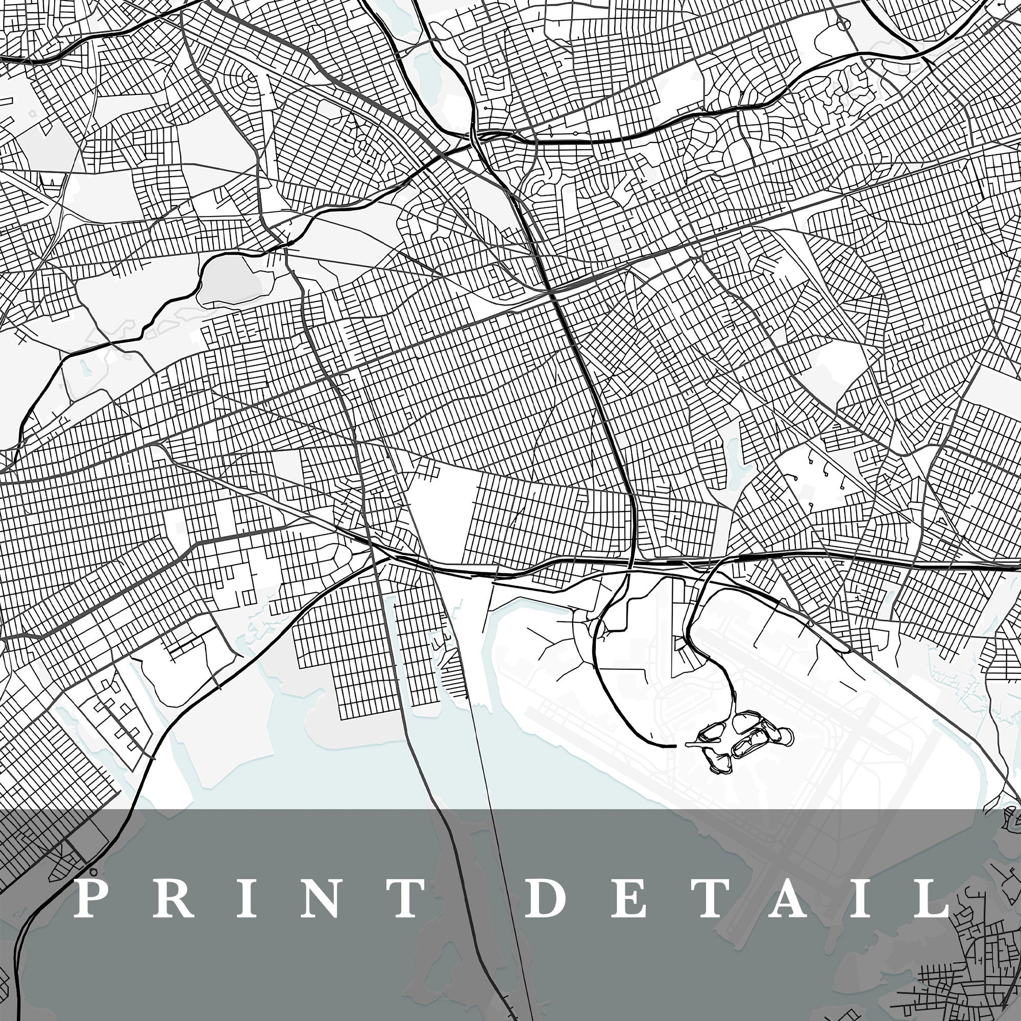 Queens Map Queens New York City Map Home Town Map Queens - Etsy