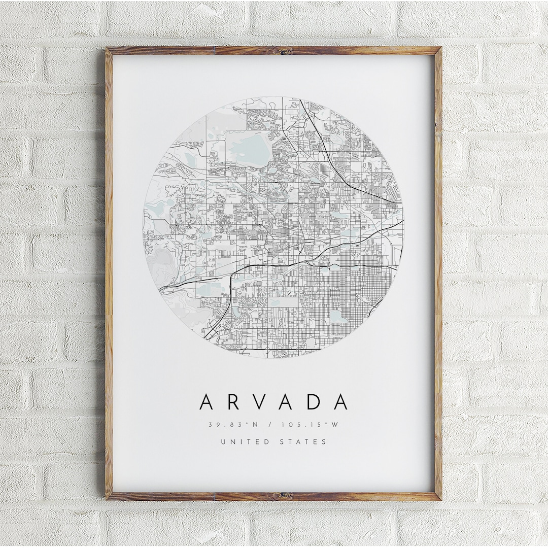 Arvada Poster, Arvada, Colorado, City Map, Home Town Map, Arvada Print ...