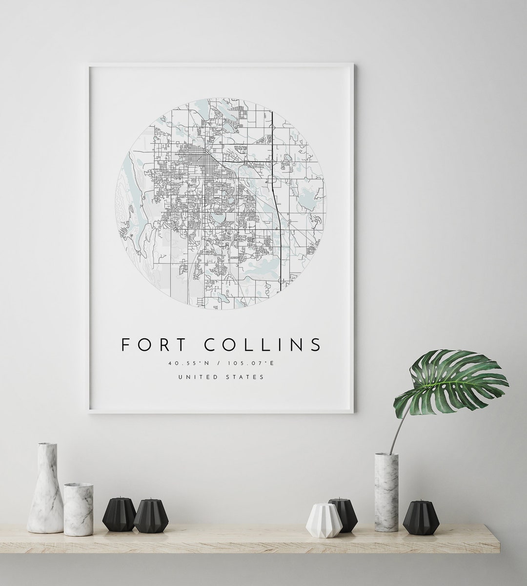 Fort Collins Map, Fort Collins, Colorado, City Map, Home Town Map, Fort ...