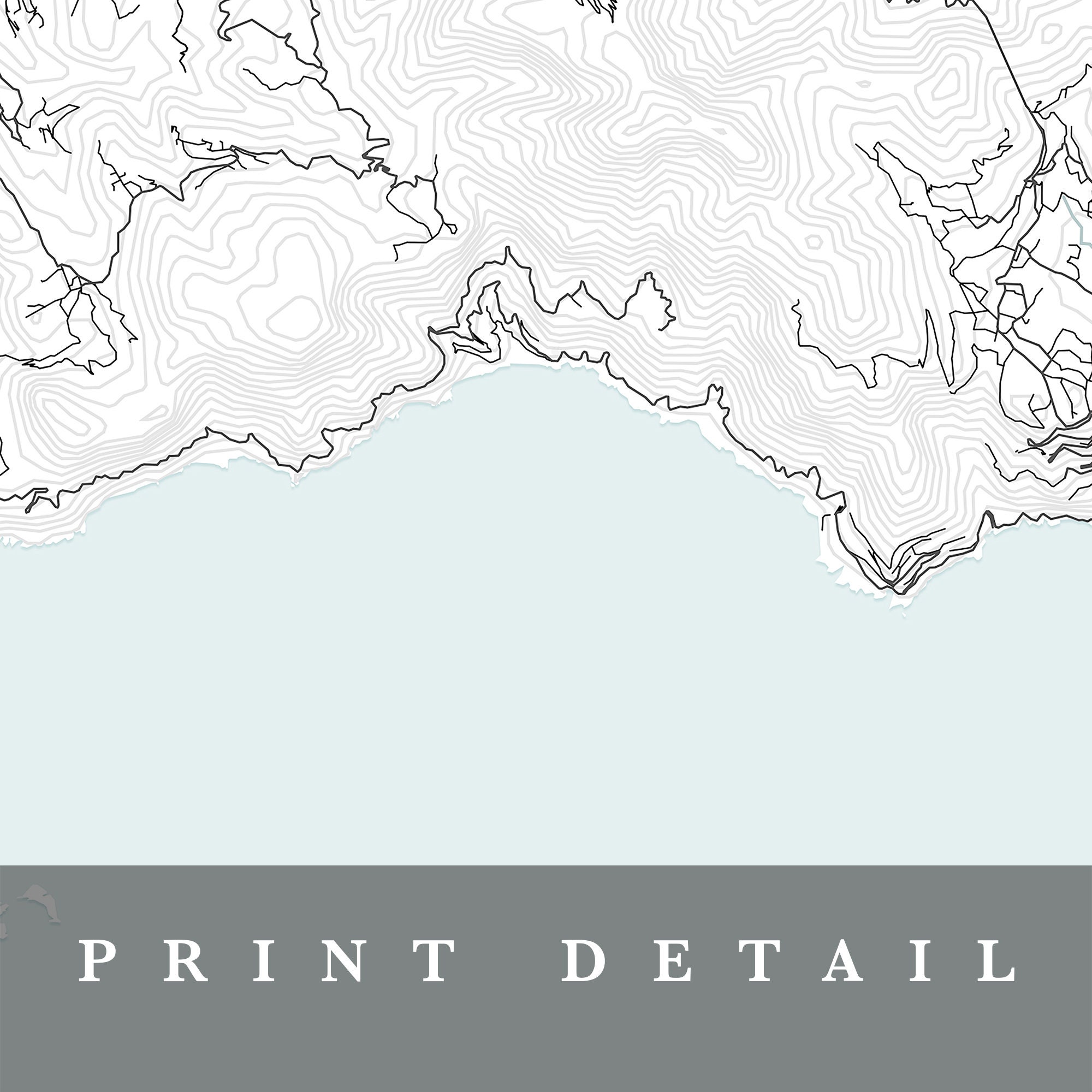 Positano Map Positano Poster Positano Map Poster Positano - Etsy