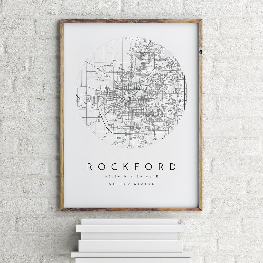 Rockford Map, Rockford, Illinois, City Map, Home Town Map, Rockford ...