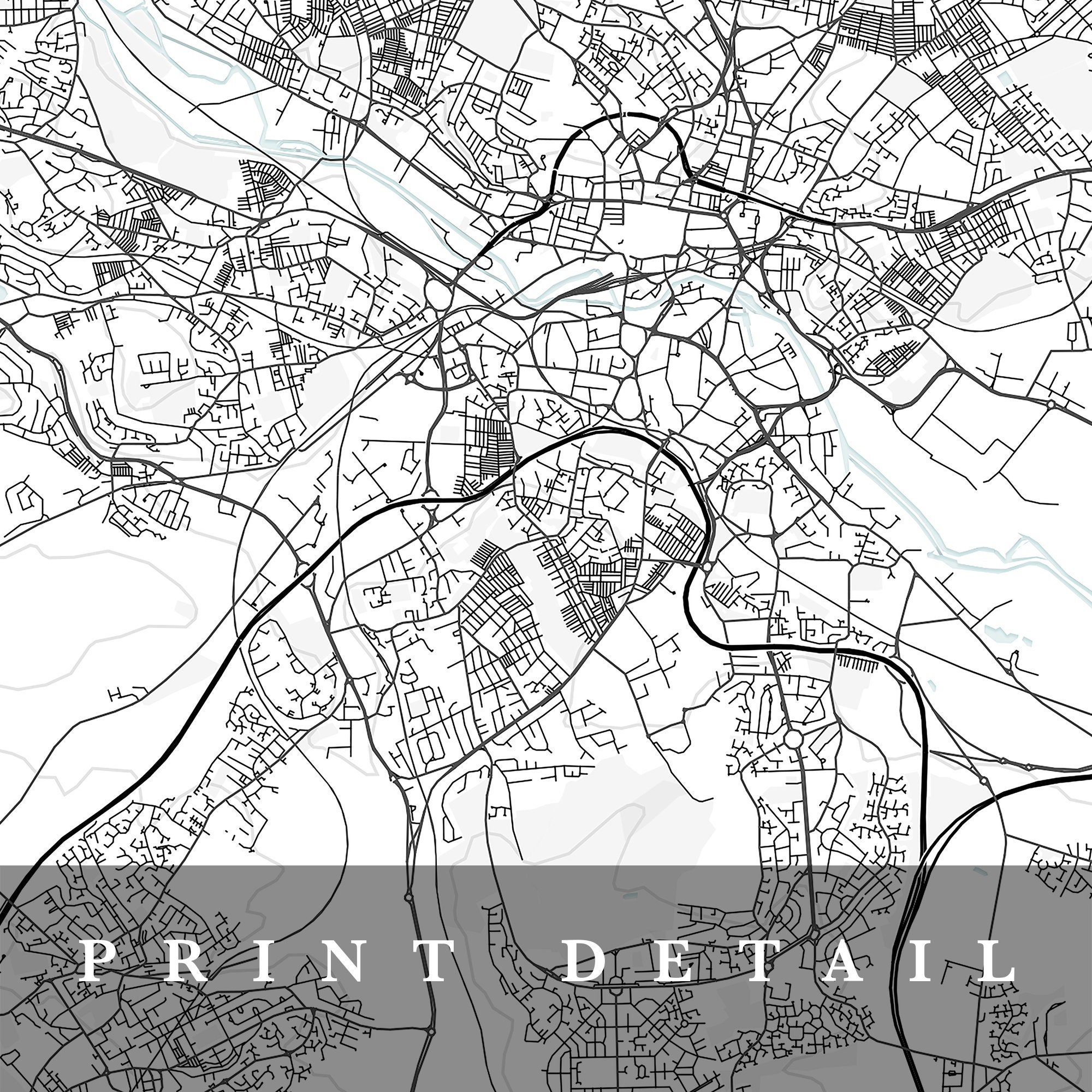 Leeds Map Leeds Poster Leeds Map Poster Leeds Art Map of - Etsy