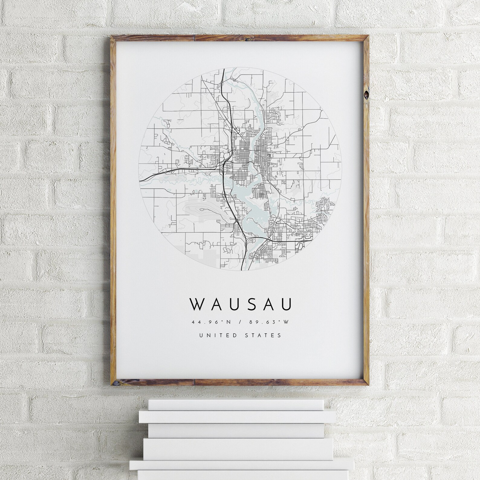 Wausau Map Wausau Wisconsin City Map Home Town Map Wausau - Etsy