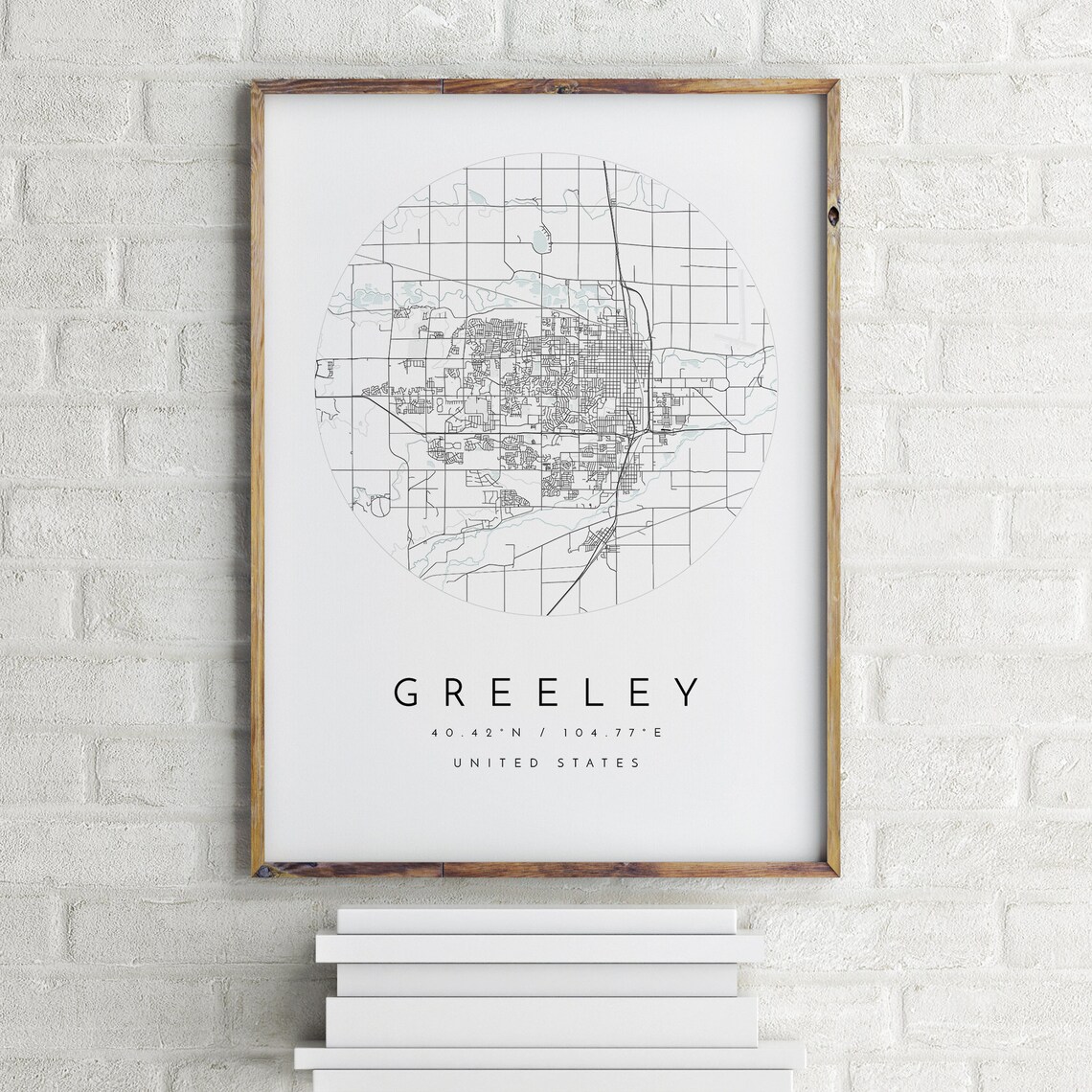 Greeley Map Greeley Colorado City Map Home Town Map | Etsy