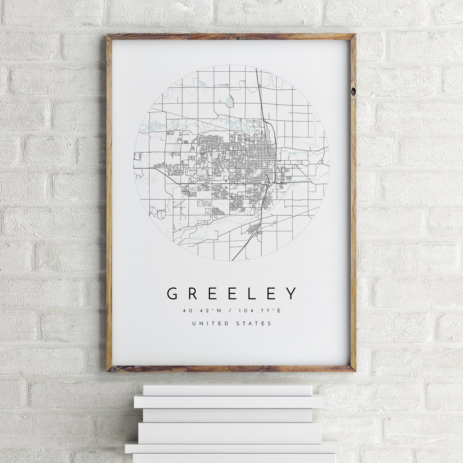 Greeley Map Greeley Colorado City Map Home Town Map - Etsy
