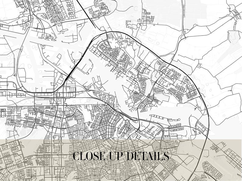 Minimalist Map, Modern Map Print, Custom Locations, Personalized City ...