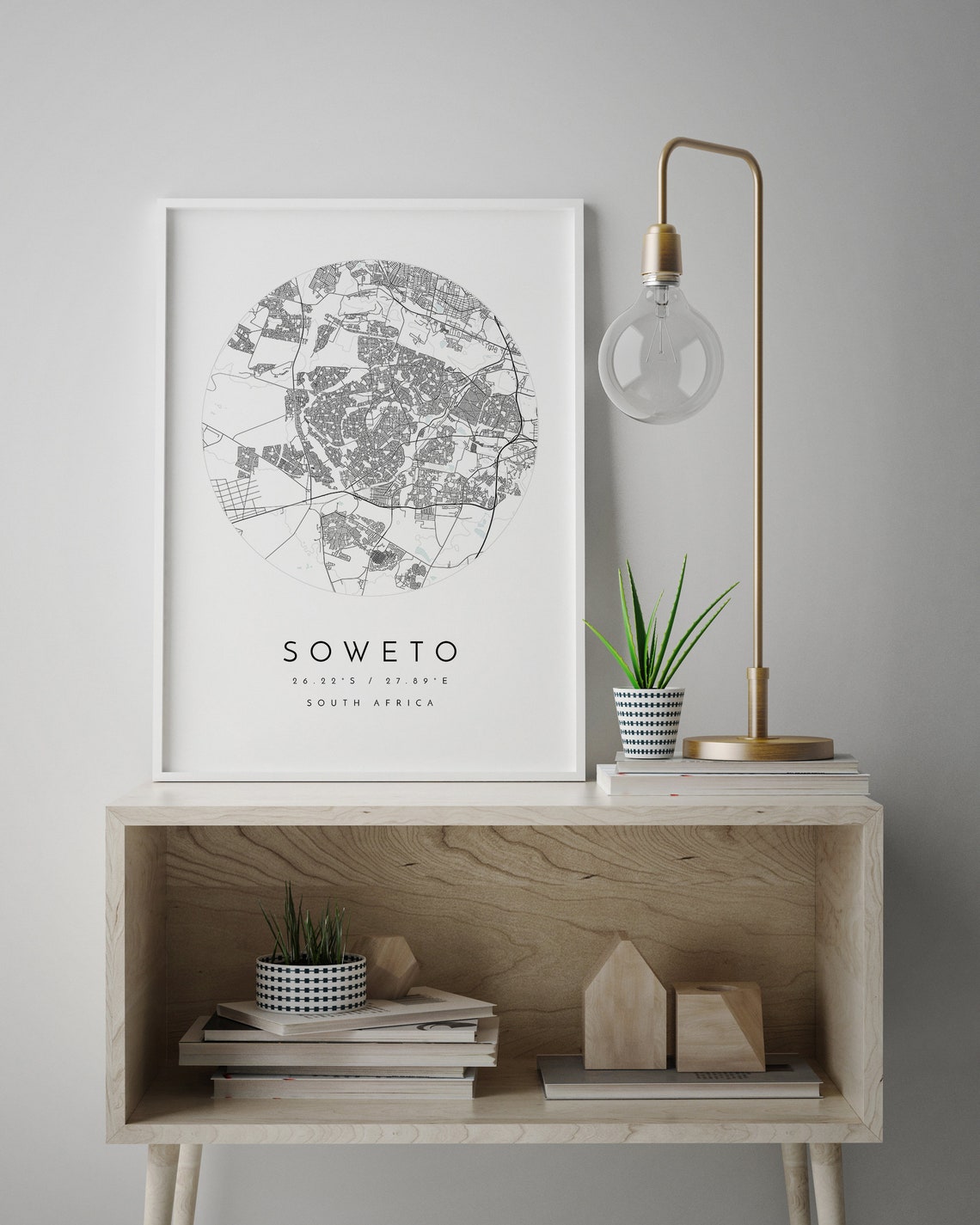 Soweto Map Soweto South Africa City Map Home Town Map - Etsy UK