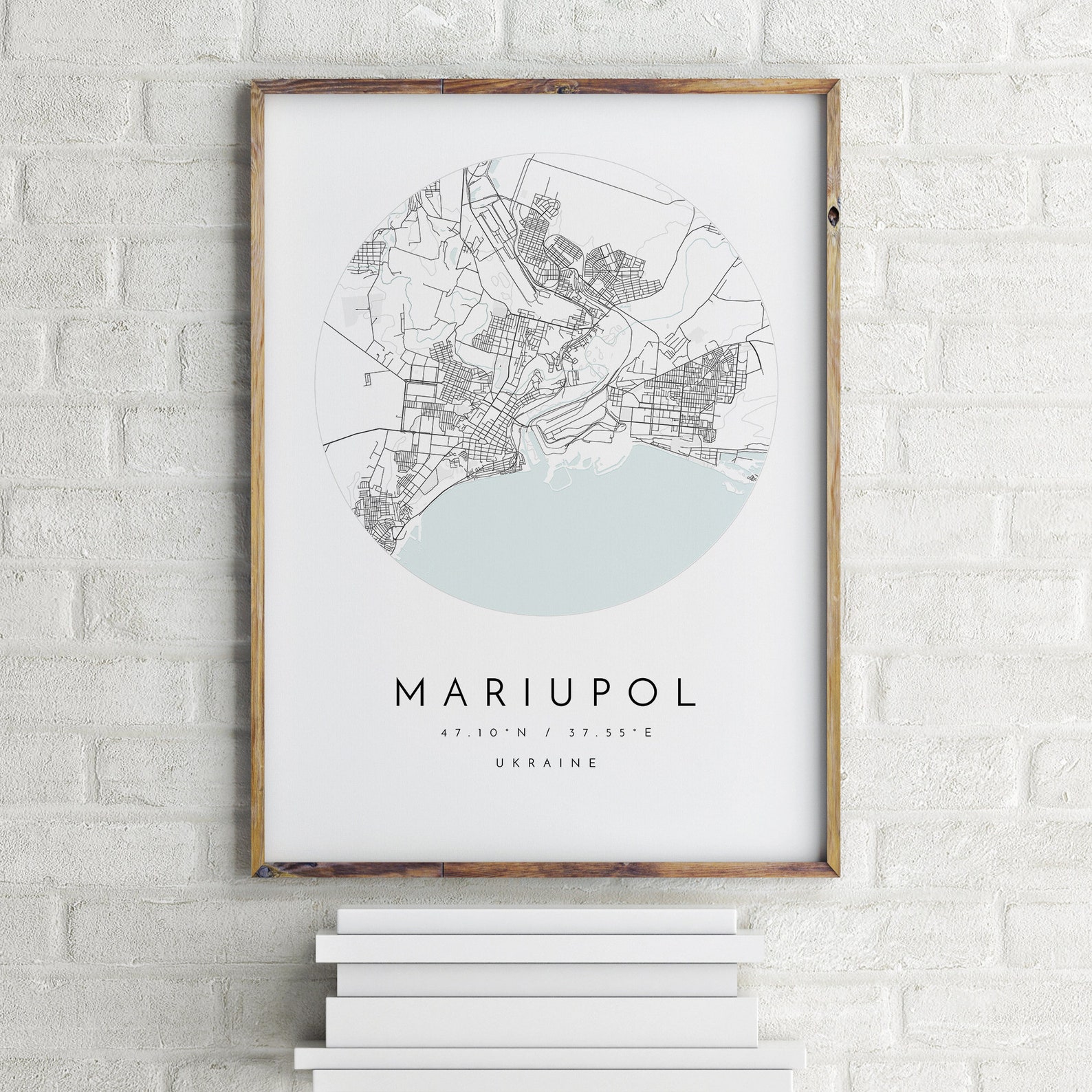 Mariupol Map Mariupol Ukraine City Map Home Town Map | Etsy UK