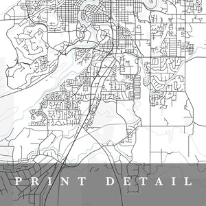 Bend Map, Bend, Oregon, City Map, Home Town Map, Bend Print, Wall Art ...