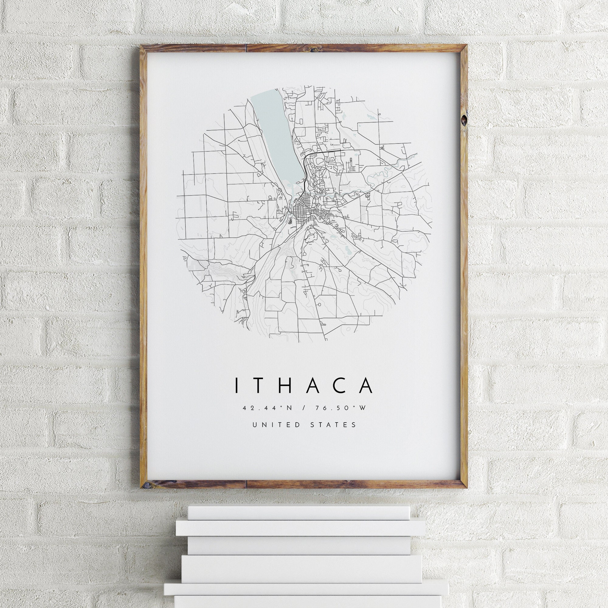 Ithaca City Map Ithaca Print Ithaca City Print Ithaca Map - Etsy