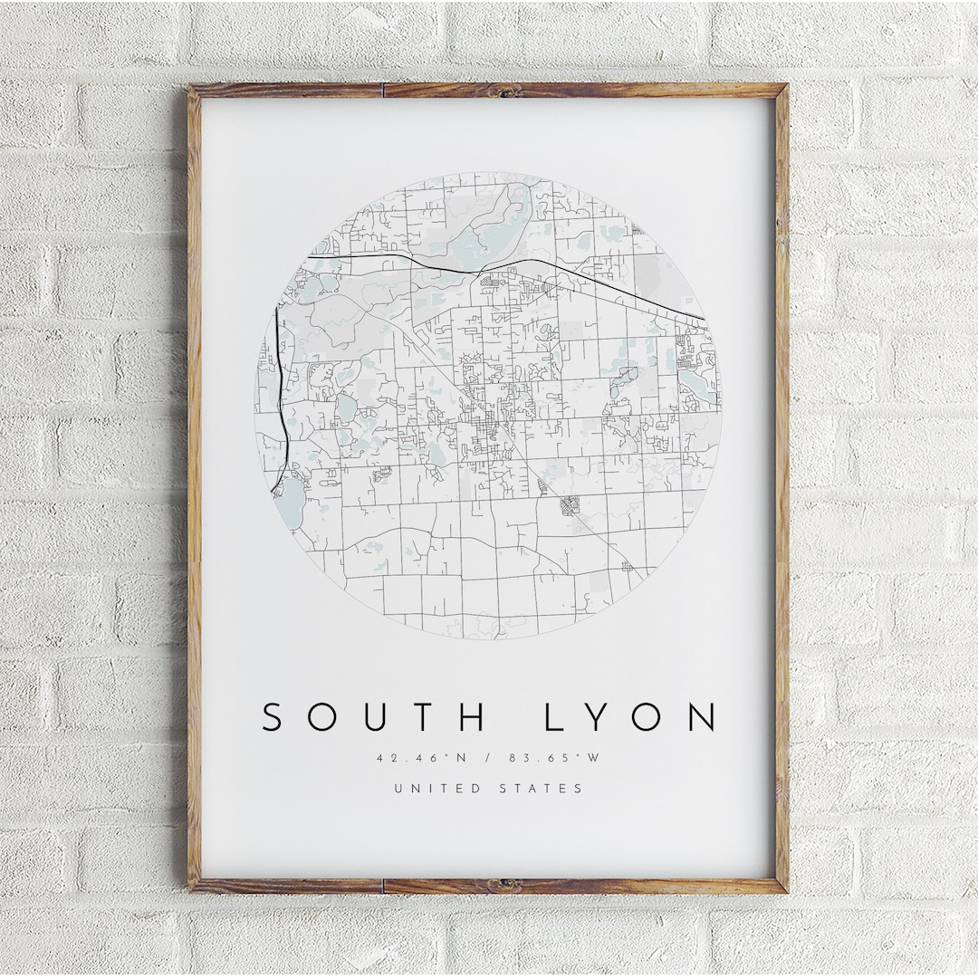 South Lyon Map, South Lyon, Michigan, City Map, Home Town Map, South ...