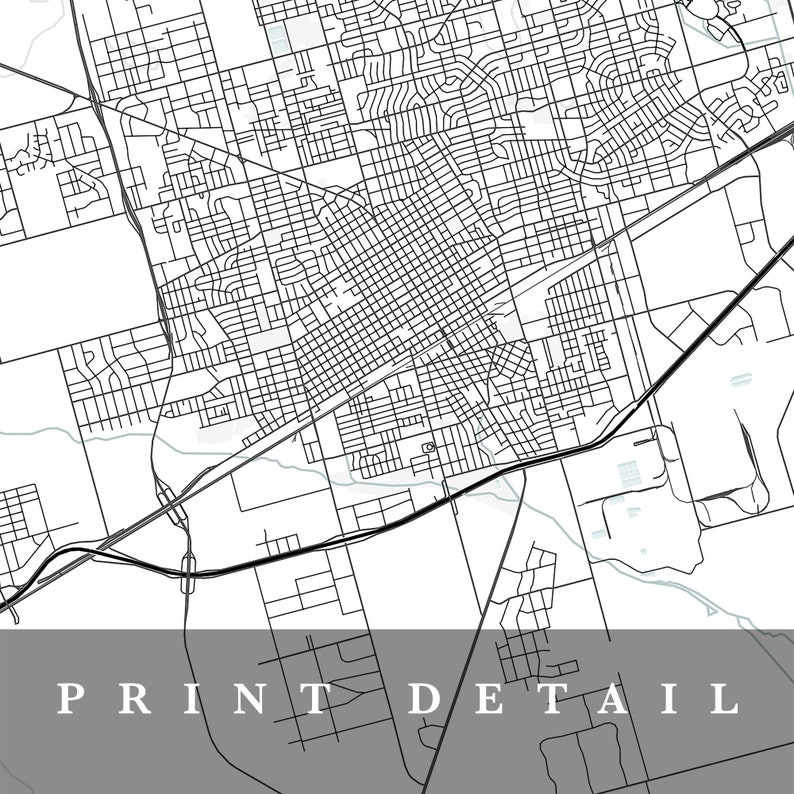 Odessa Map Odessa Texas City Map Home Town Map Odessa | Etsy