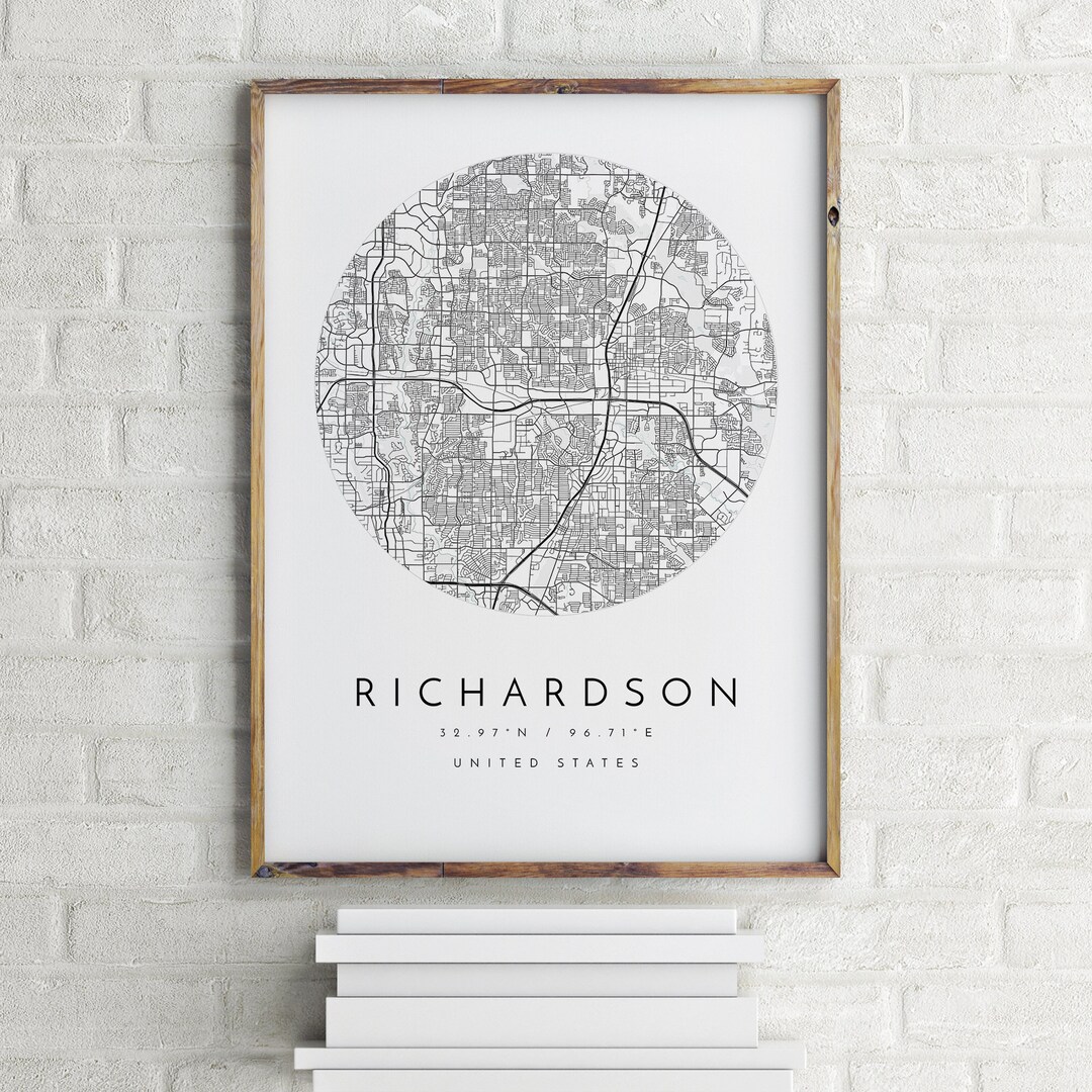 Richardson Map, Richardson, Texas, City Map, Home Town Map, Richardson ...