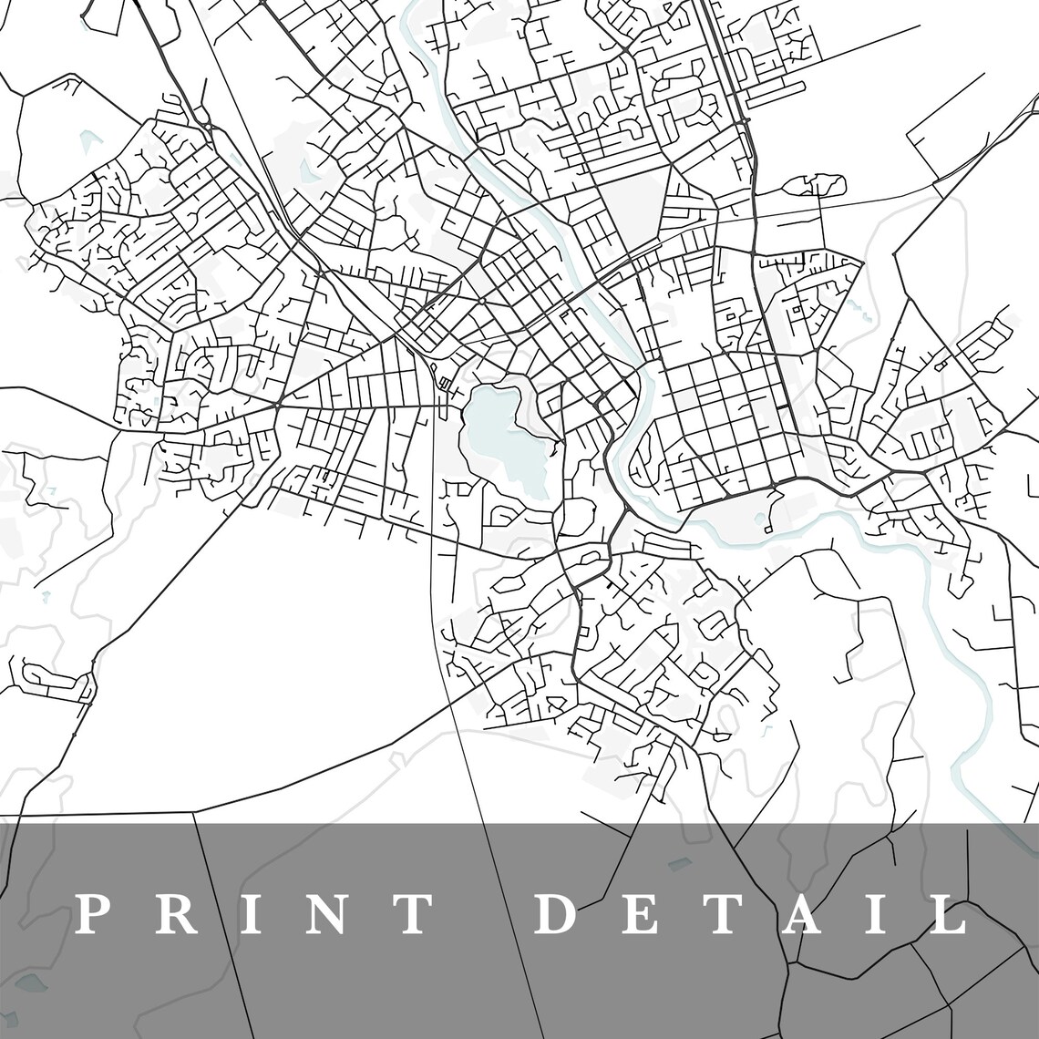 Hamilton Map Hamilton New Zealand City Map Home Town Map | Etsy