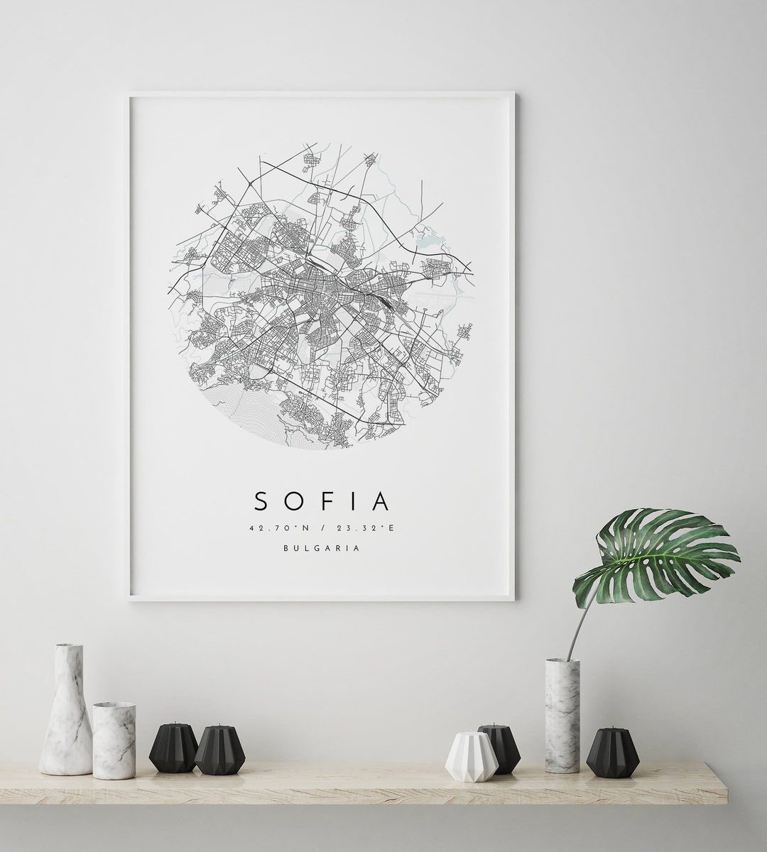 Sofia City Map, Sofia Poster, Sofia Map Poster, Sofia Art, Map of Sofia ...
