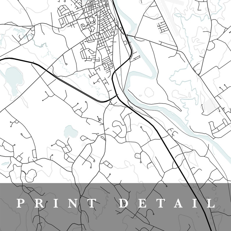 Concord City Map Map of Concord Home Town Map City Map | Etsy
